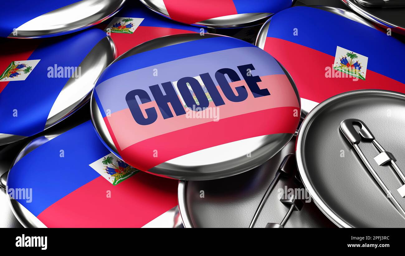 Choice in Haiti - colorful handmade electoral campaign buttons for ...