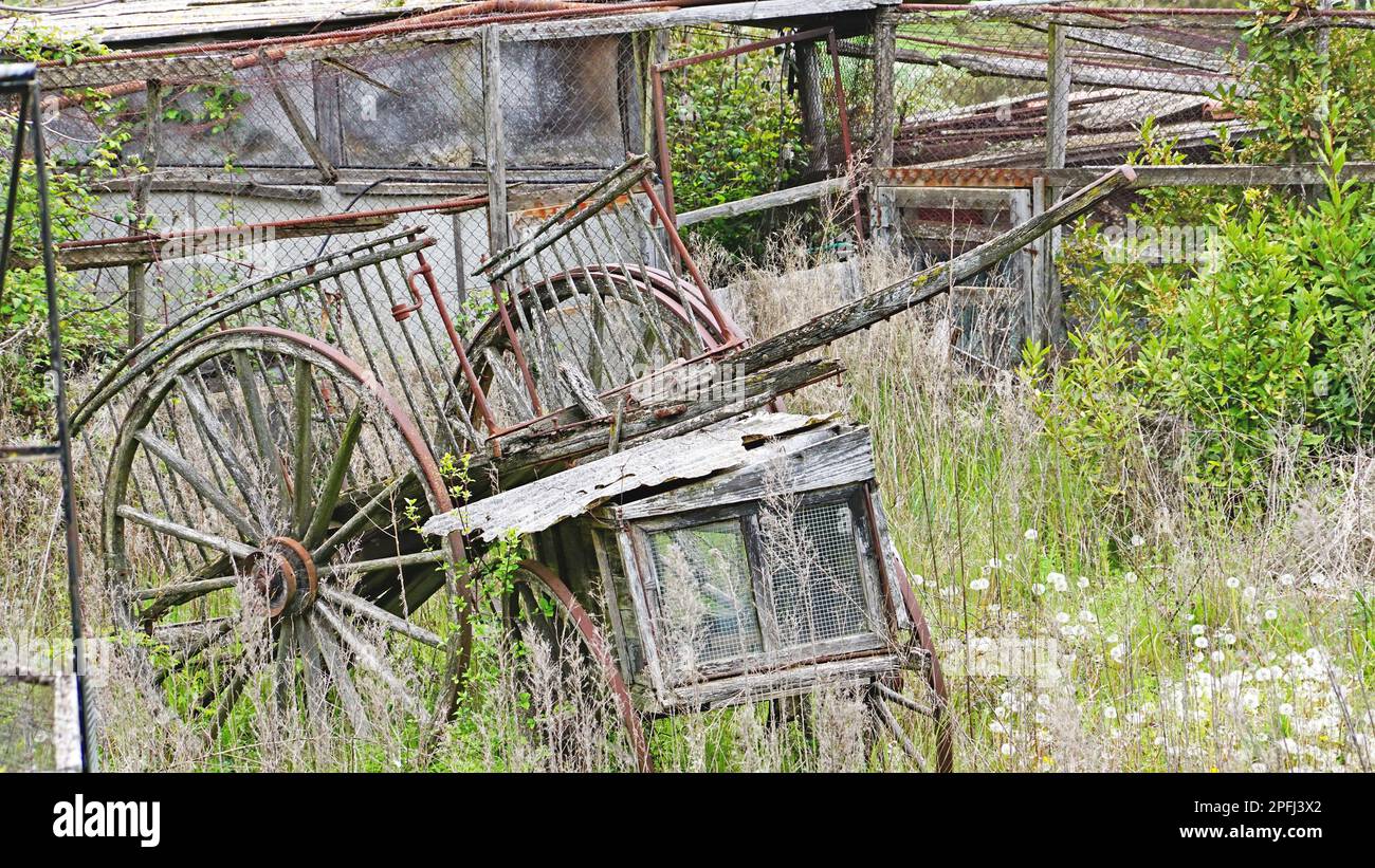 Abandoned tools on a building site in Castelltersol, Barcelona ...