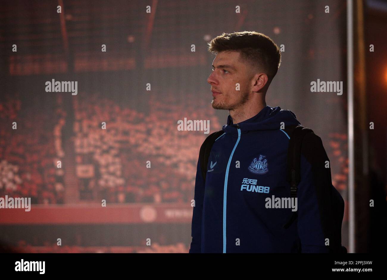 Newcastle United goalkeeper Nick Pope arrives at the ground for the ...
