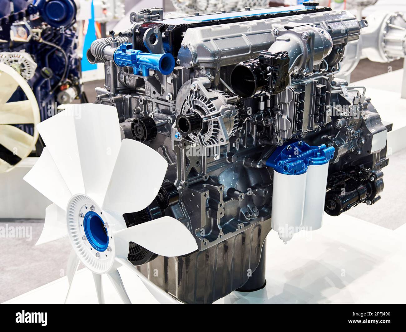 Diesel engine for truck closeup Stock Photo - Alamy