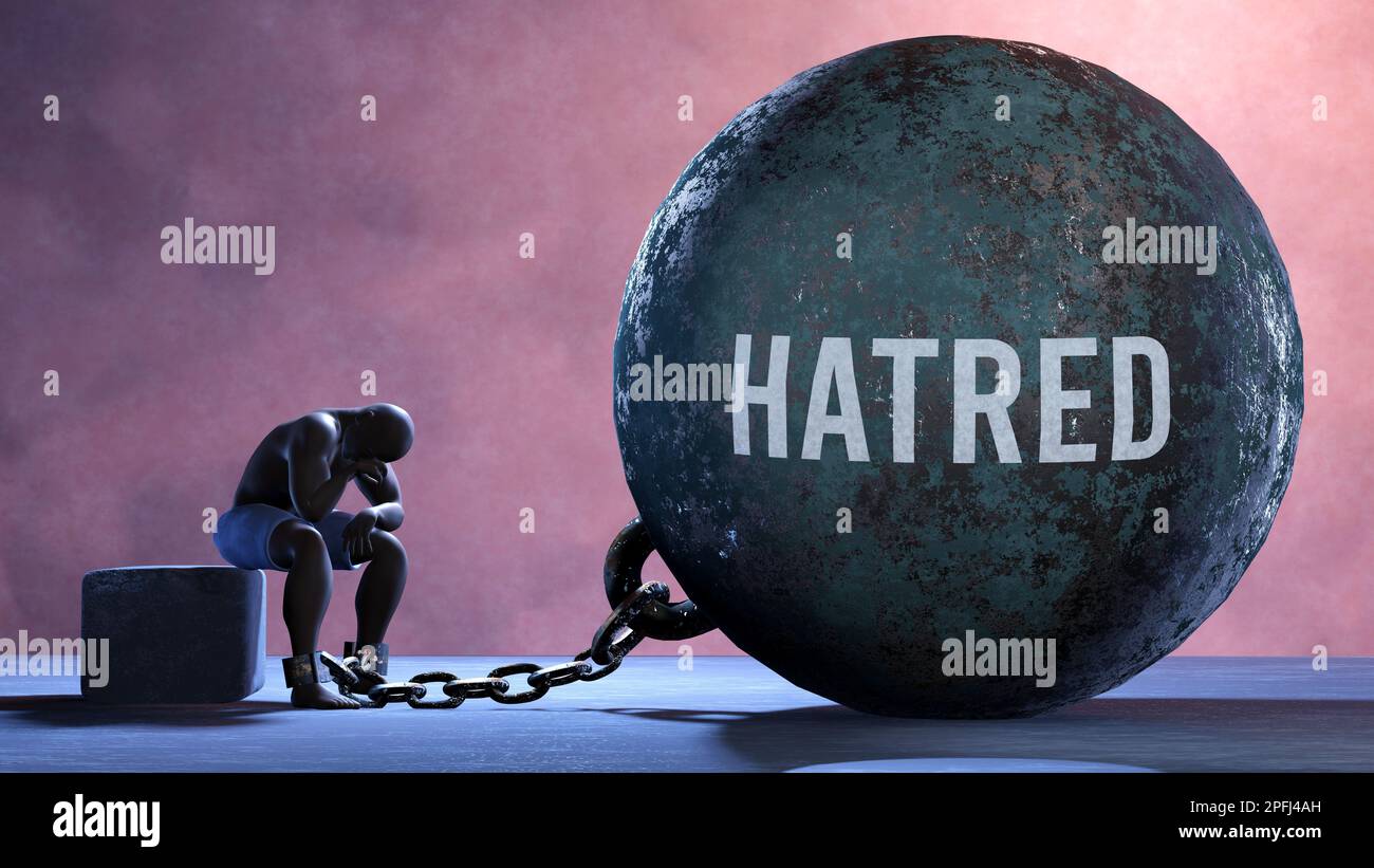 Misery and helplessness cold and tragic condition created by hatred hi ...