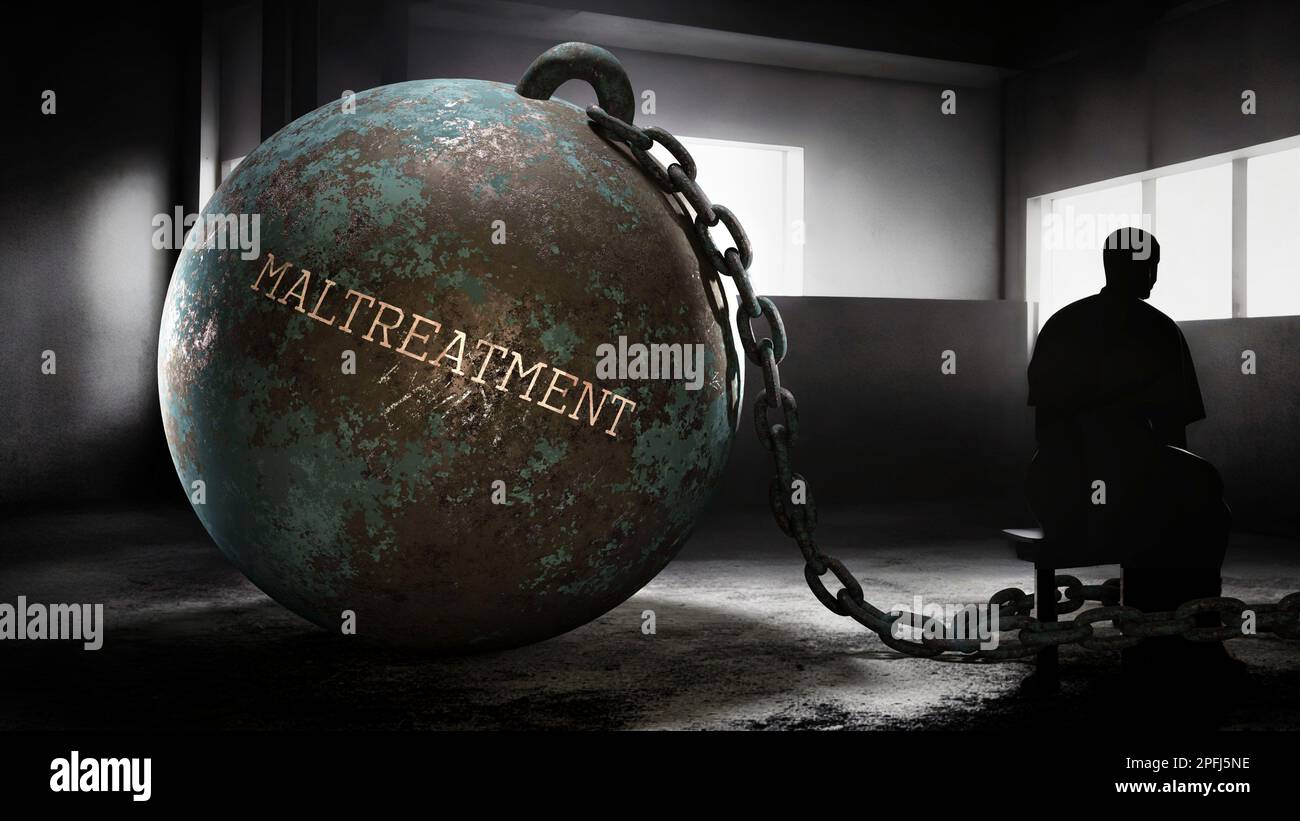 Maltreatment and intimate, silent and lonely suffering human soul ...