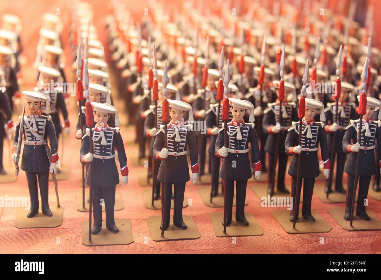 Valencia, Spain - 15 May 2014: Historical miniature figurines of ...