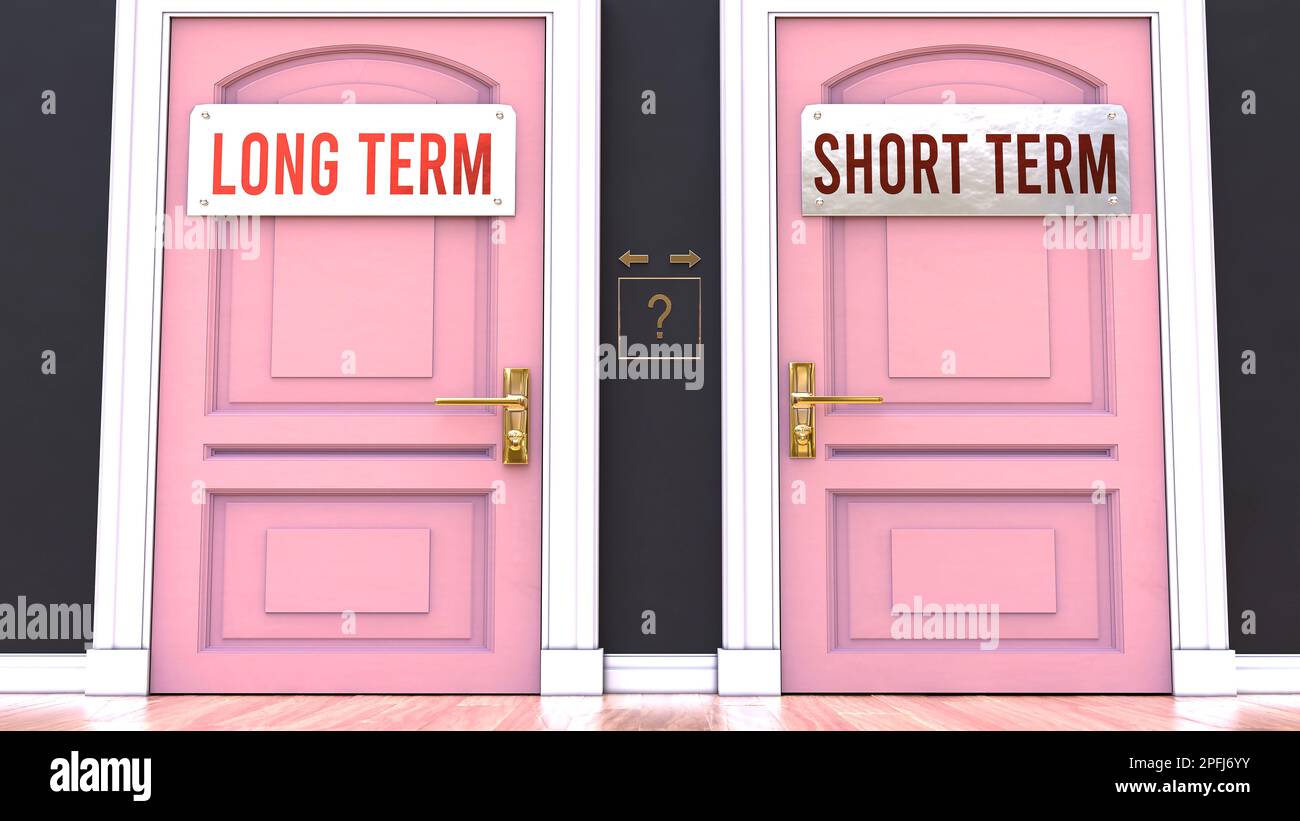 Making a choice and deciding in favor of either Long term or Short term ...