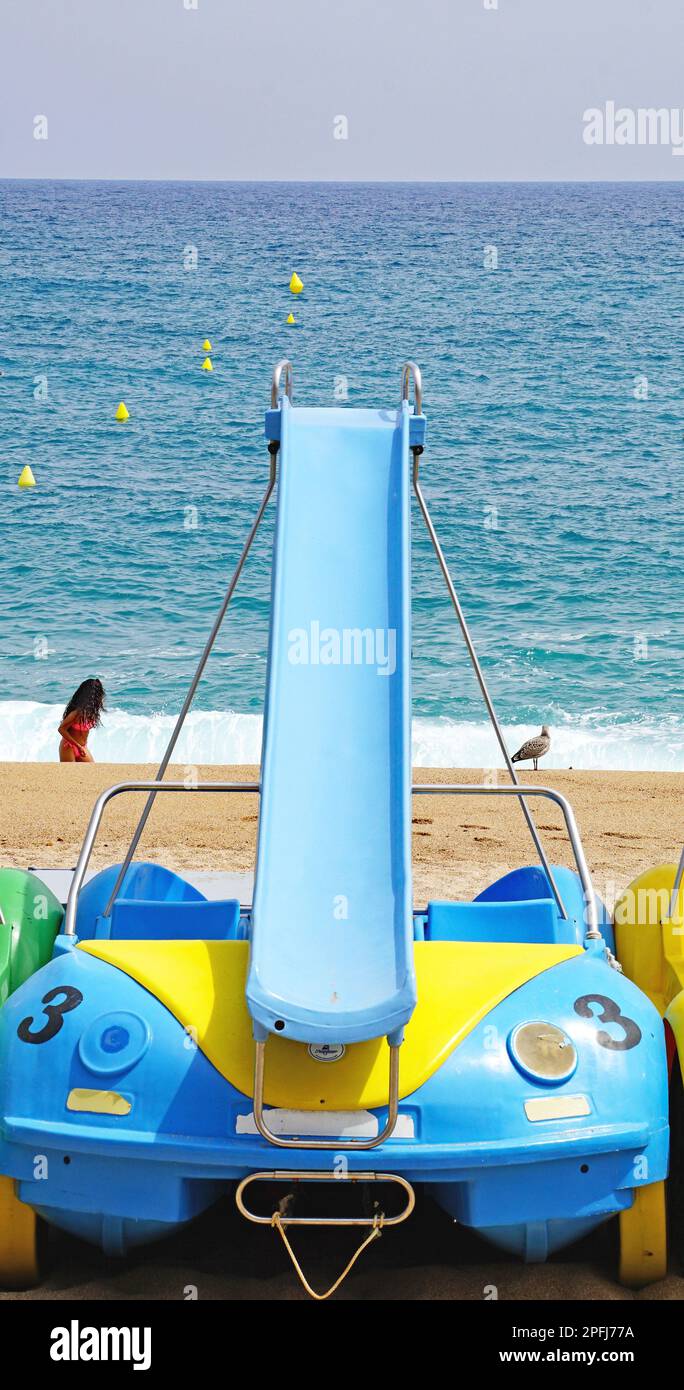 Beach scooter in Lloret de Mar, Girona, Catalunya, Spain, Europa Stock ...
