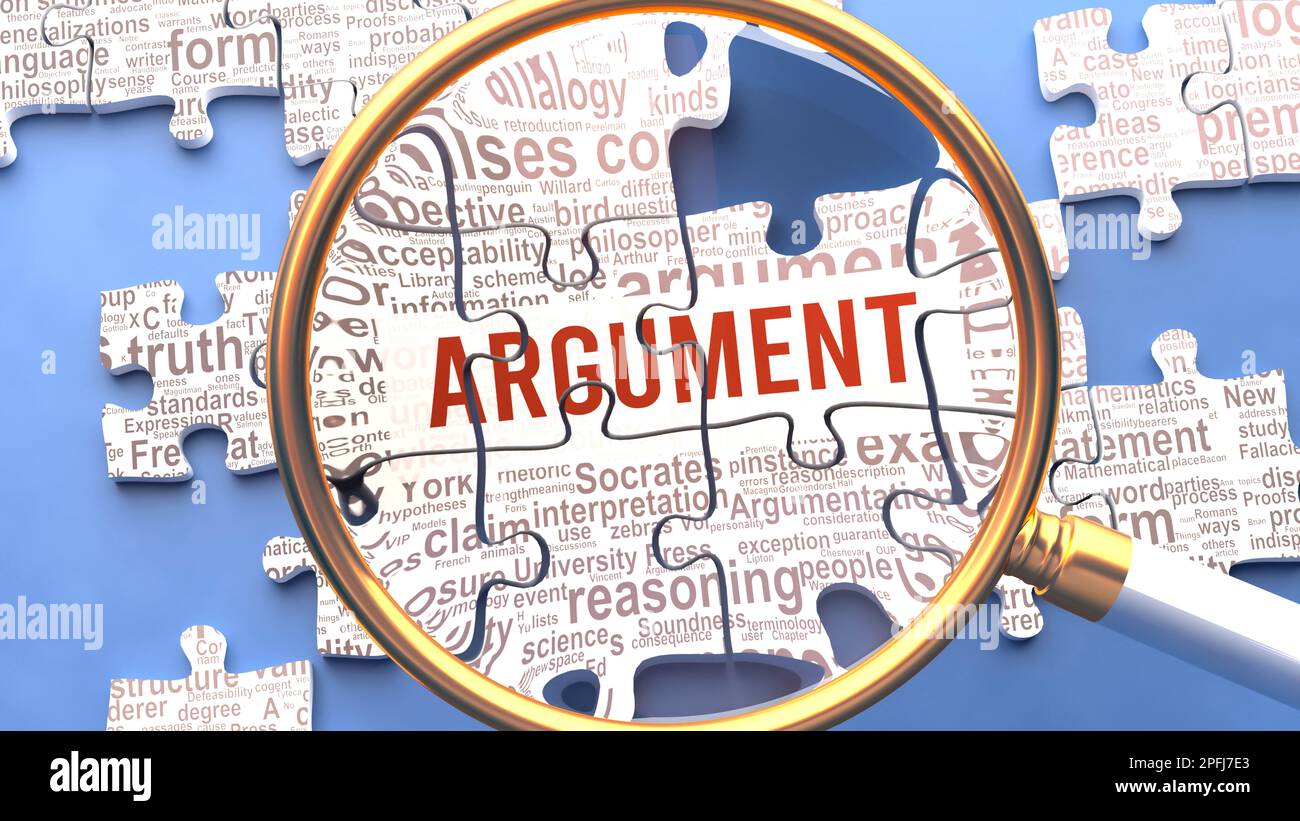 Argument being closely examined along with multiple vital concepts and ...