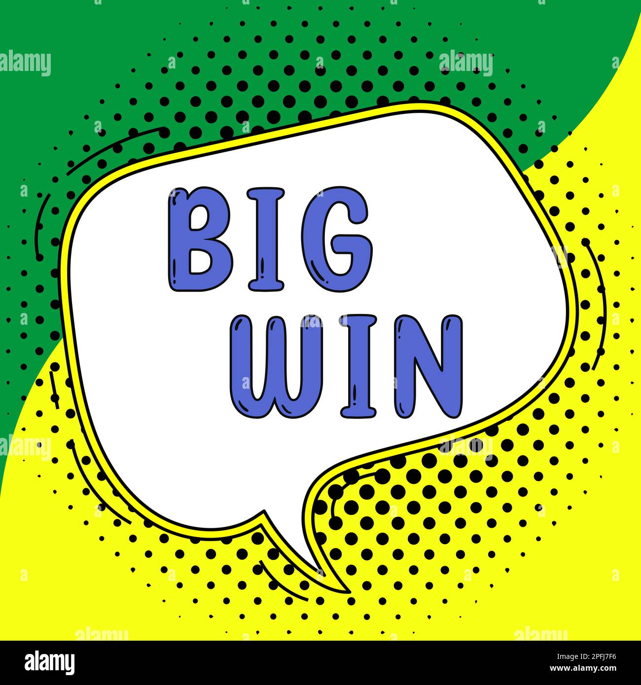 Conceptual caption Big Win. Business showcase having won an important ...