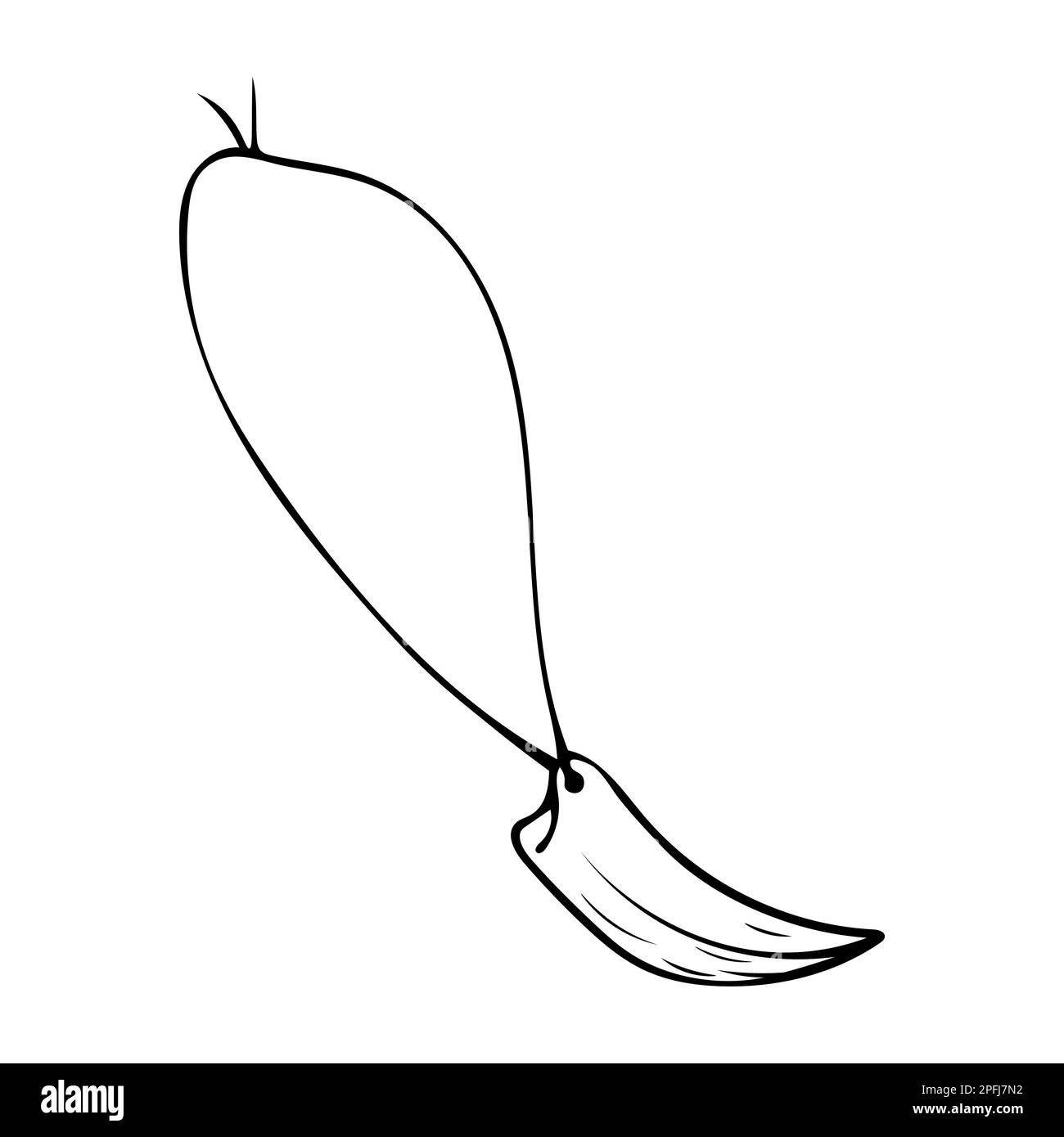 Hand-drawn vector illustration of a tooth hanging on a thread Stock ...