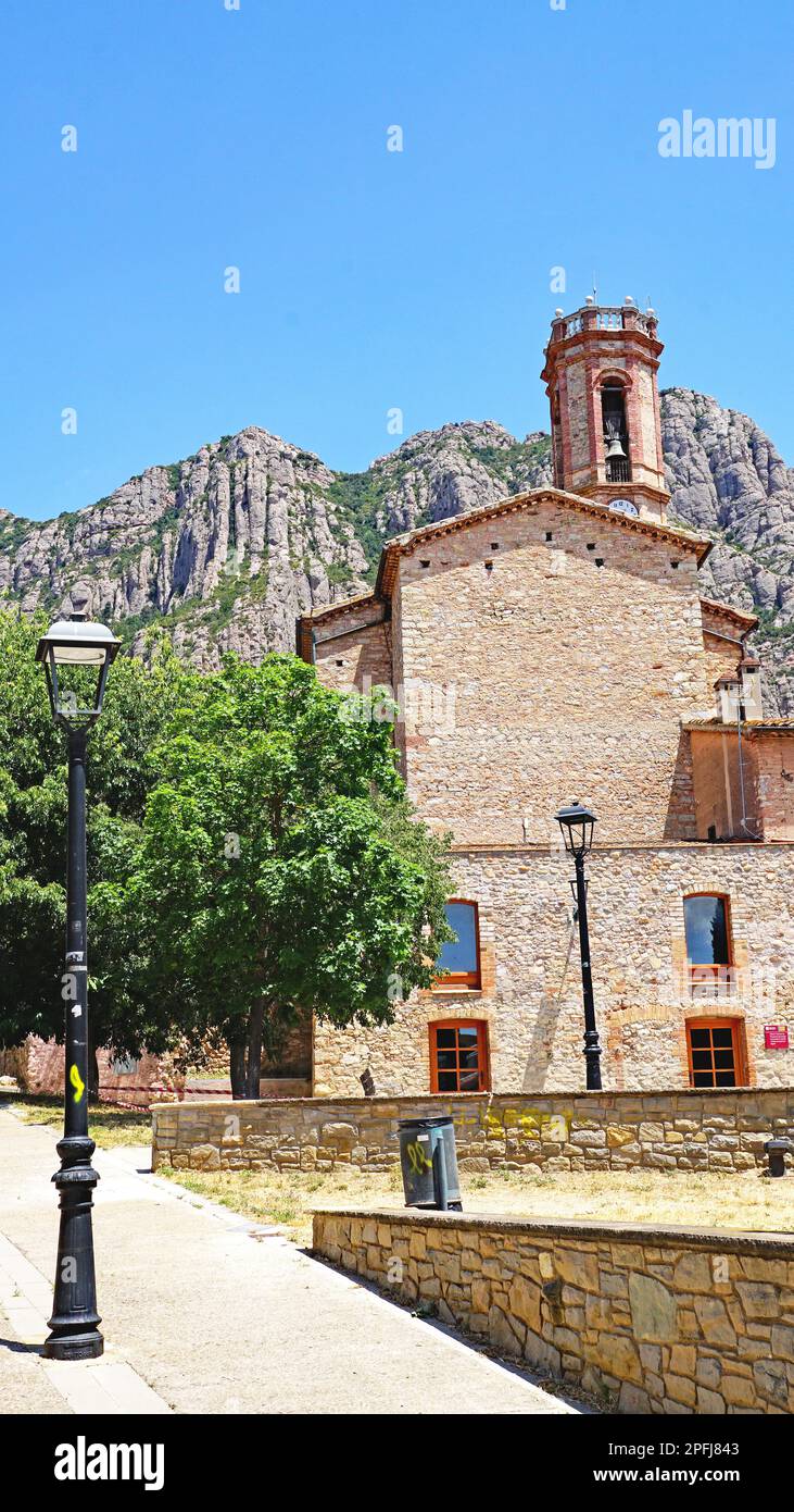 Streets and houses in Collbato, Barcelona, Catalunya, Espsña, Europe ...