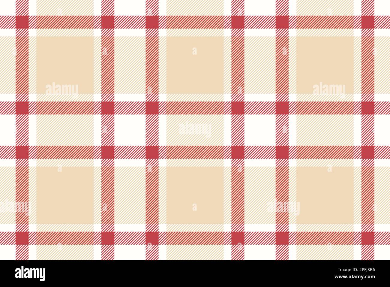 Plaid background, check seamless pattern in beige. Vector fabric texture for textile print ...