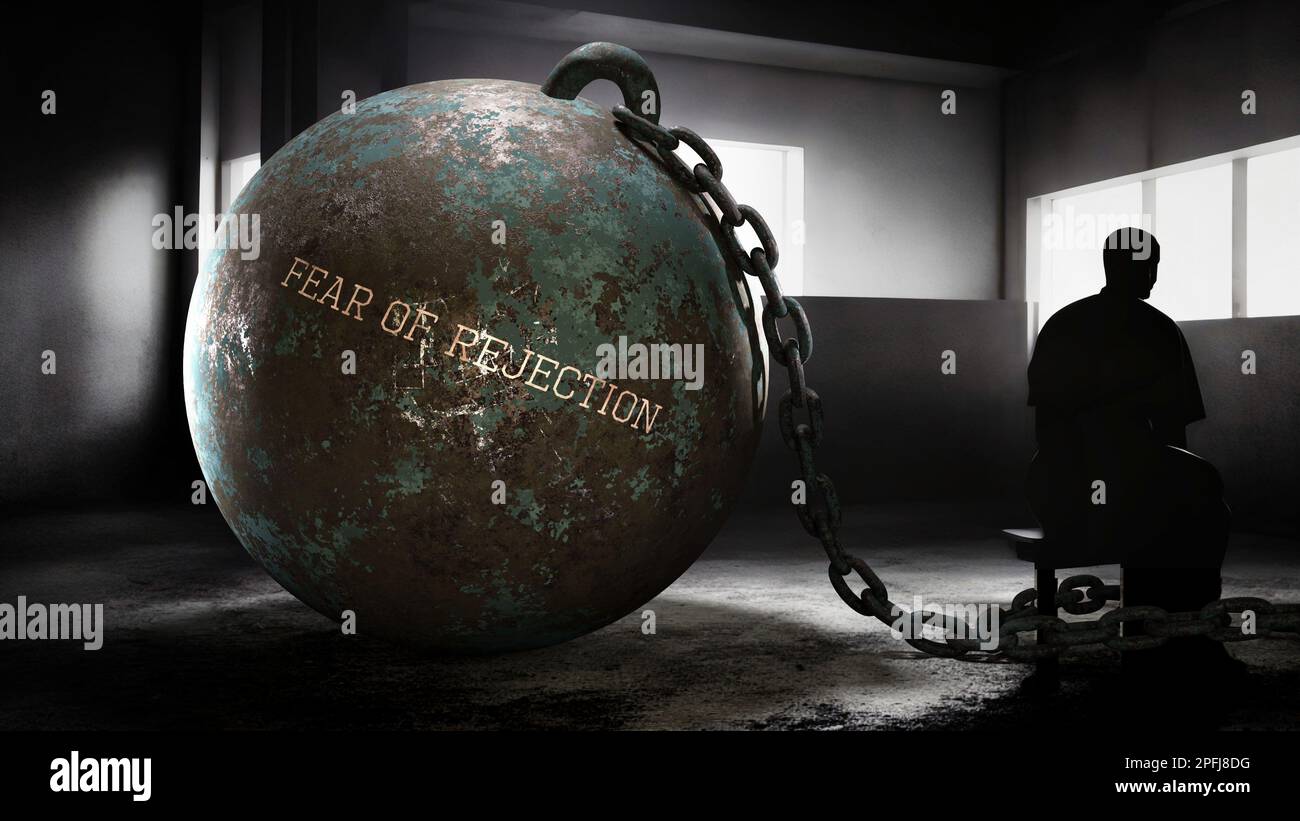 Fear of rejection and intimate, silent and lonely suffering human soul ...