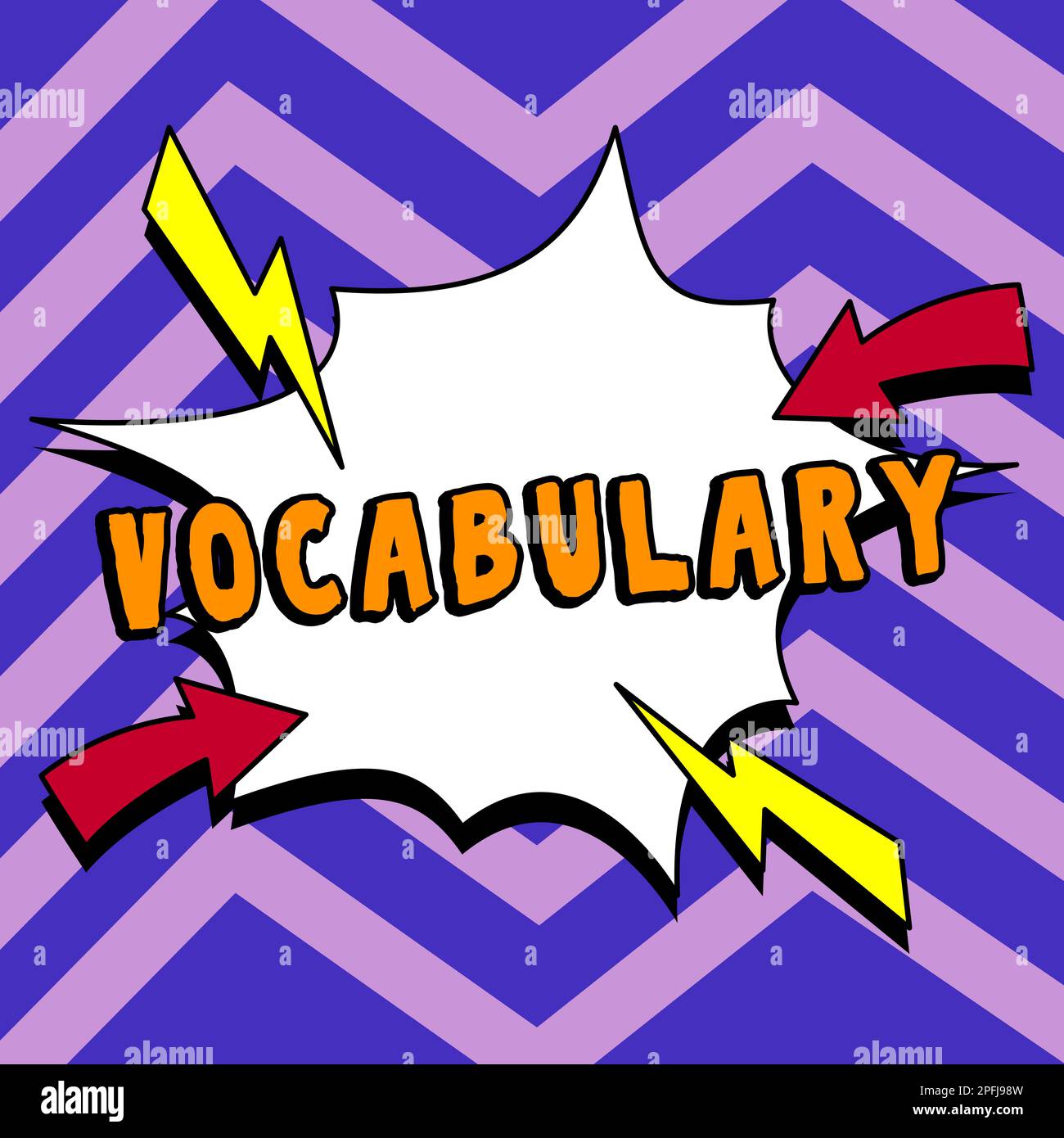 Hand writing sign Vocabulary. Business showcase collection of words and ...