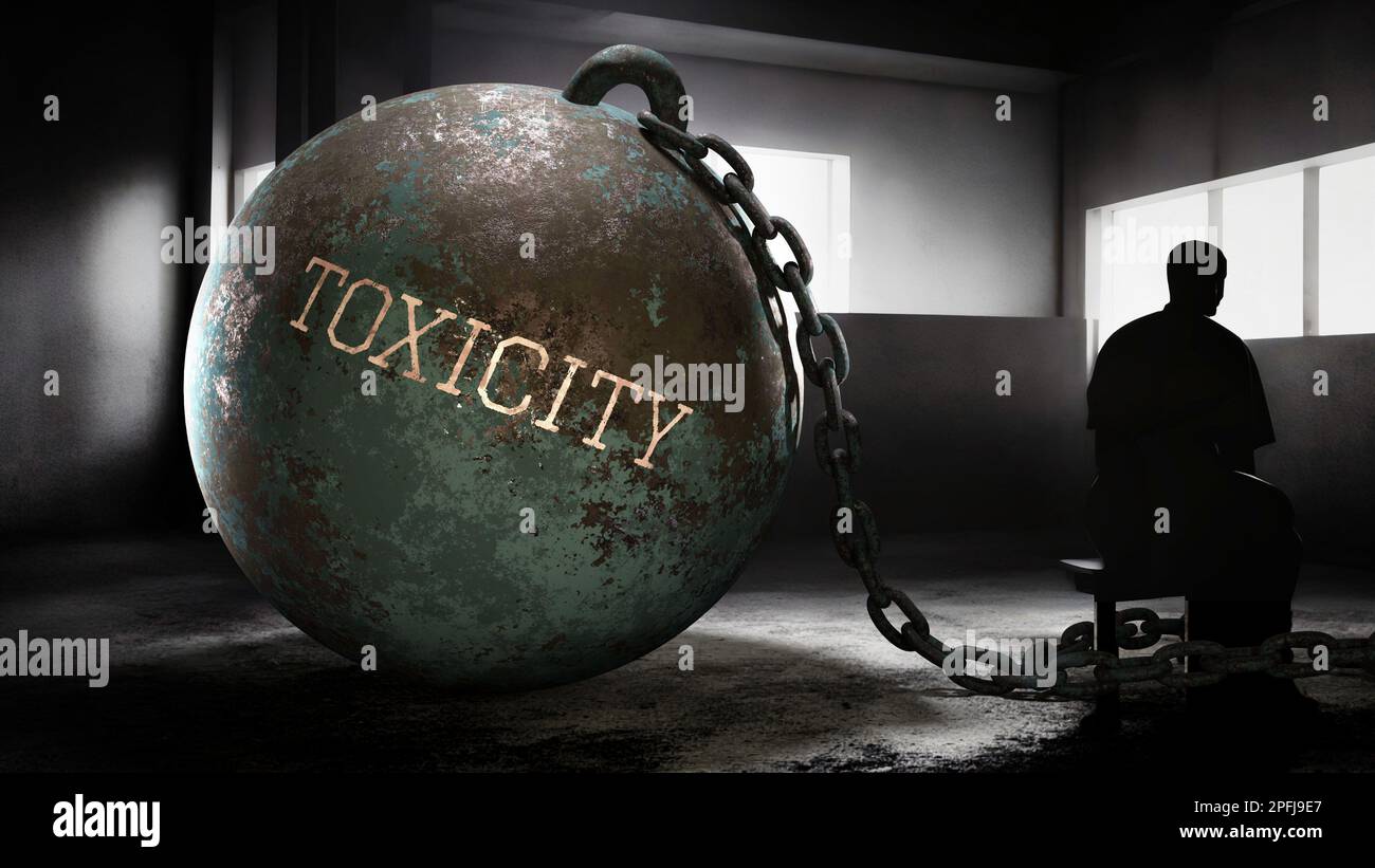 Toxicity and intimate, silent and lonely suffering human soul. Person ...