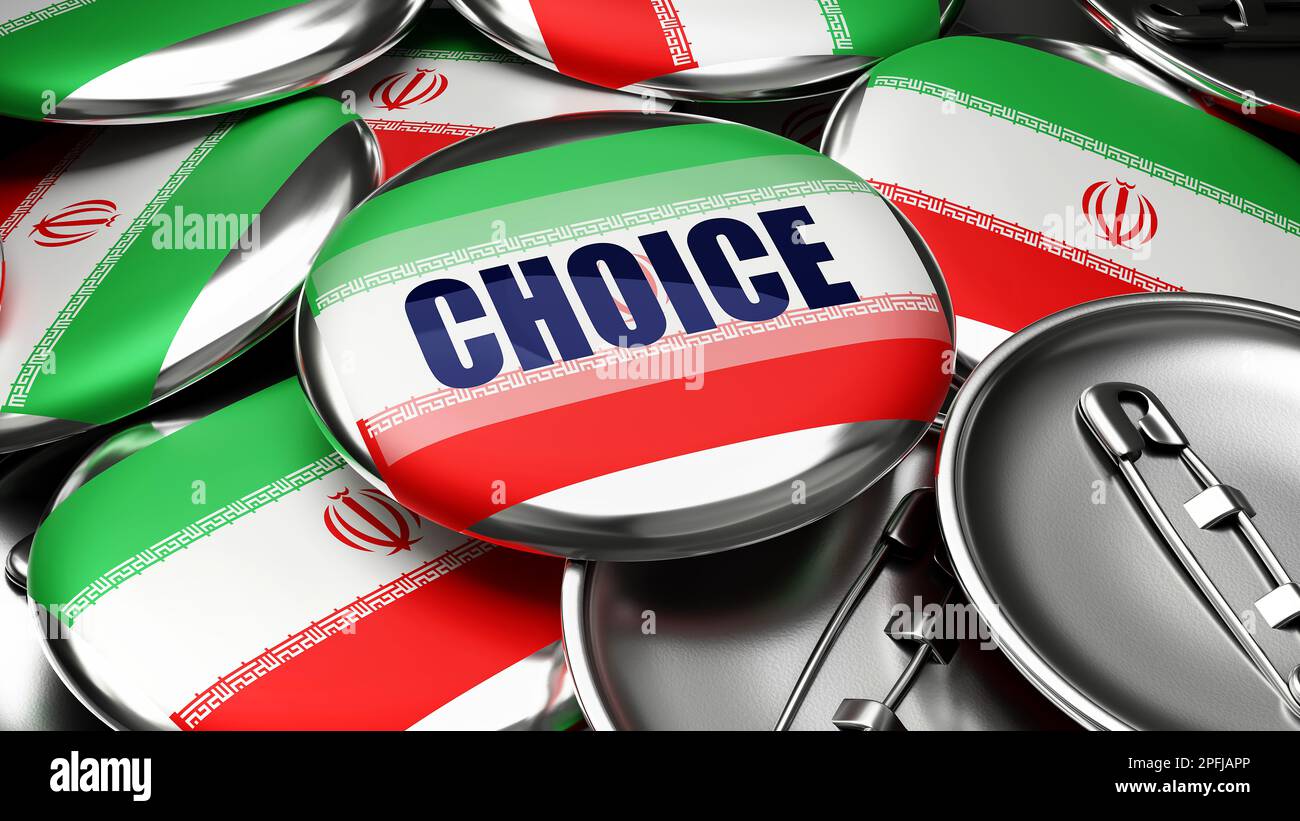 Choice in Iran - colorful handmade electoral campaign buttons for ...
