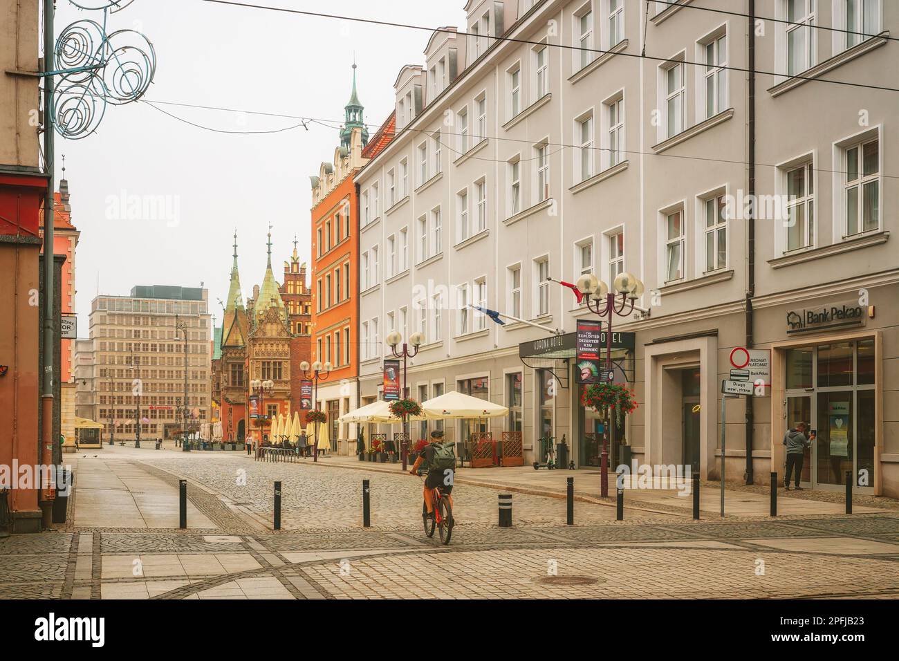 Wroclaw, Poland. Historical center of the old city. Historic landmarks ...