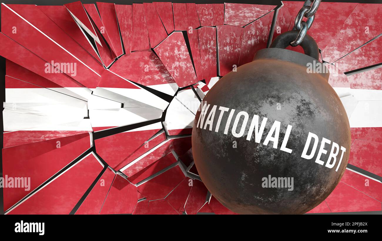 National debt and Latvia, destroying economy and ruining the nation ...