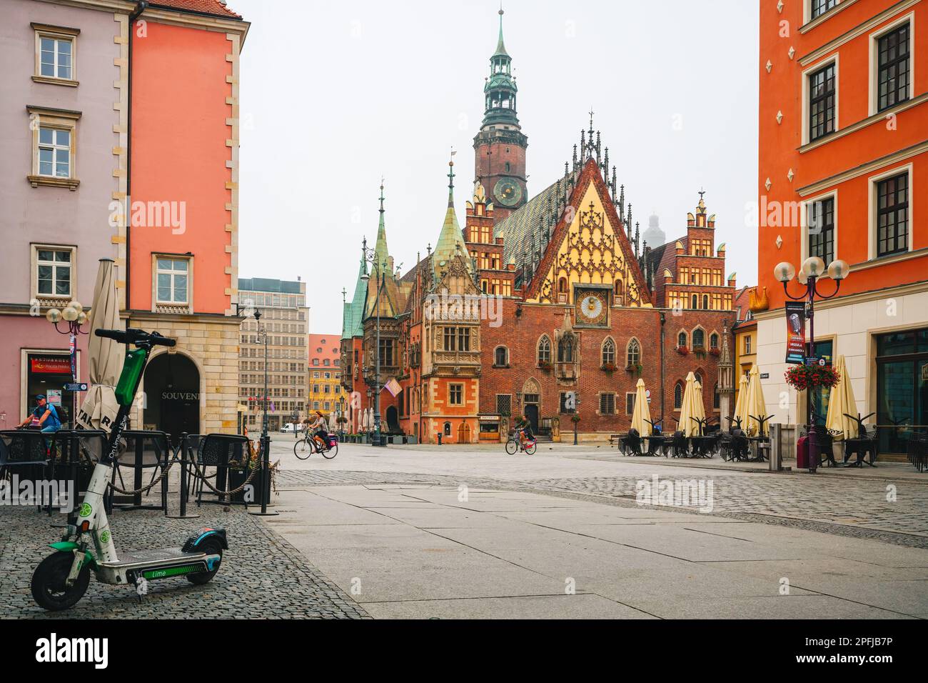 Wroclaw, Poland. Historical center of the old city. Historic landmarks ...