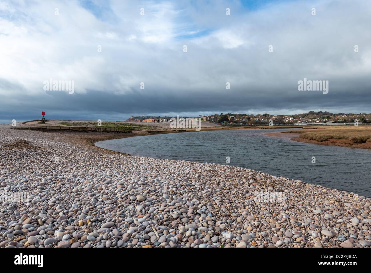 The Otter estuary in Budleigh Salterton in Devon Stock Photo - Alamy
