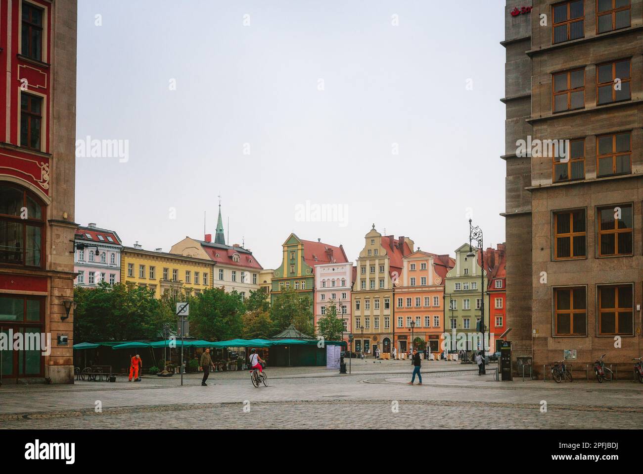 Wroclaw, Poland. Historical center of the old city. Historic landmarks ...