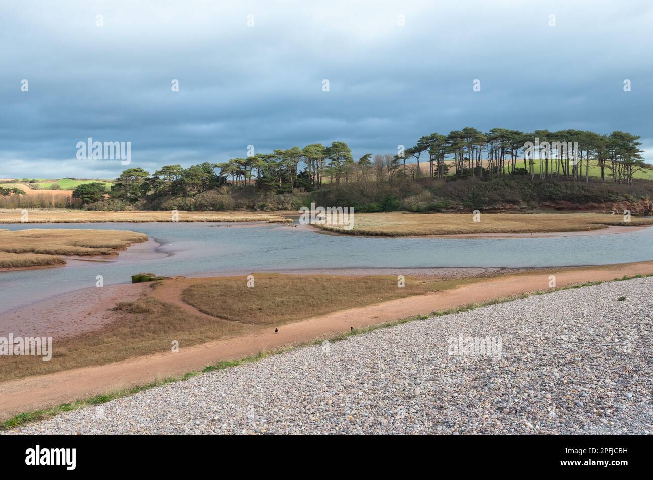 The Otter estuary in Budleigh Salterton in Devon Stock Photo - Alamy