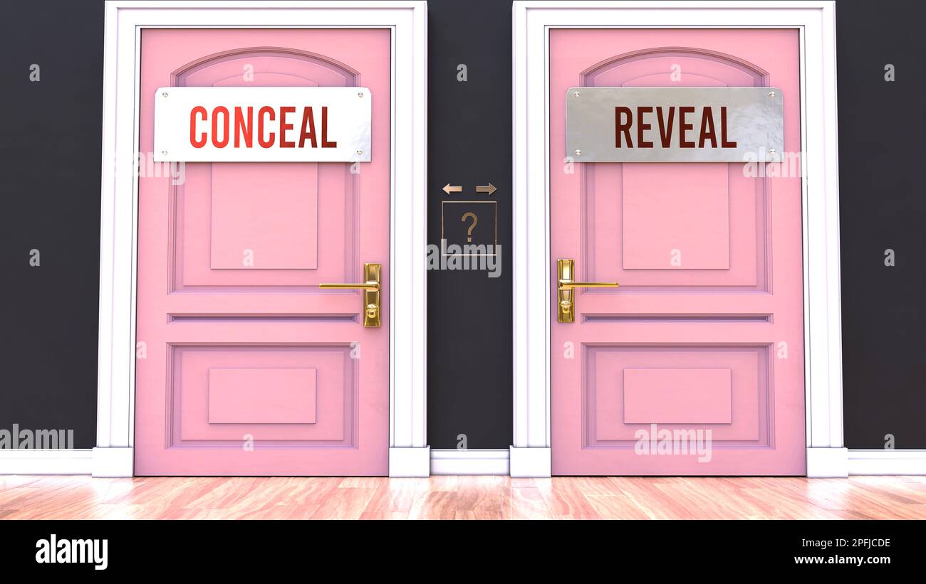 Making a choice and deciding in favor of either Conceal or Reveal. Two ...
