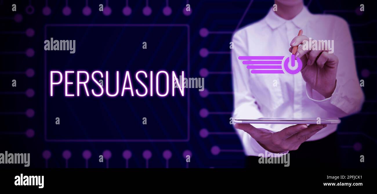 Inspiration showing sign Persuasion. Word Written on the action or fact ...
