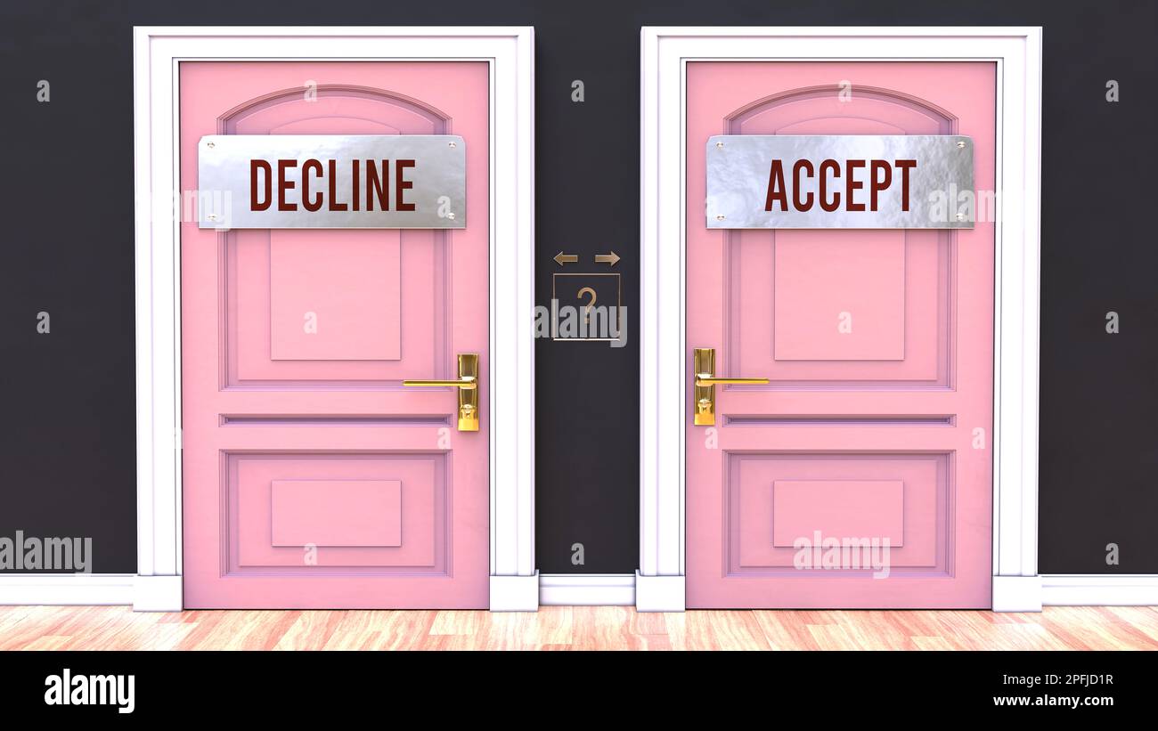 Accept decline hi-res stock photography and images - Alamy
