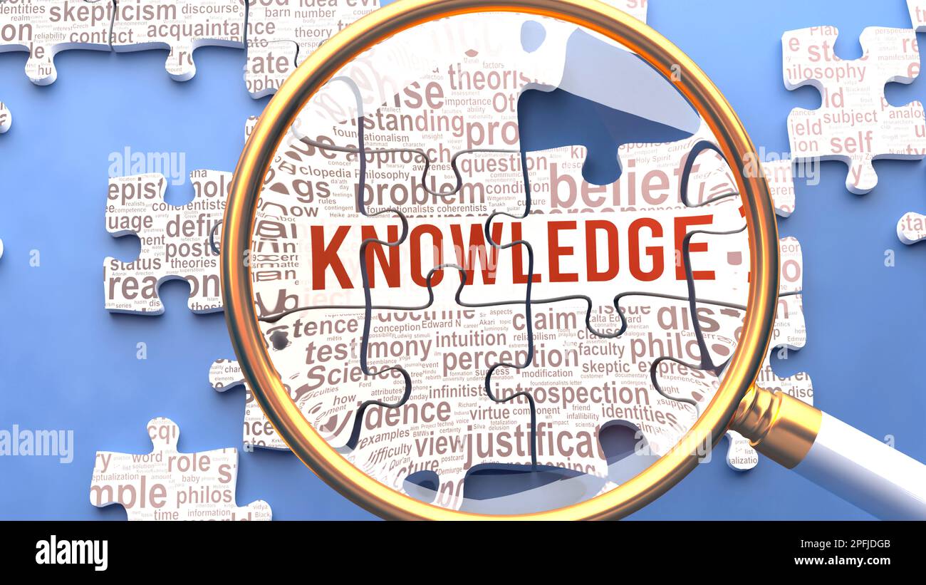 Knowledge being closely examined along with multiple vital concepts and ...