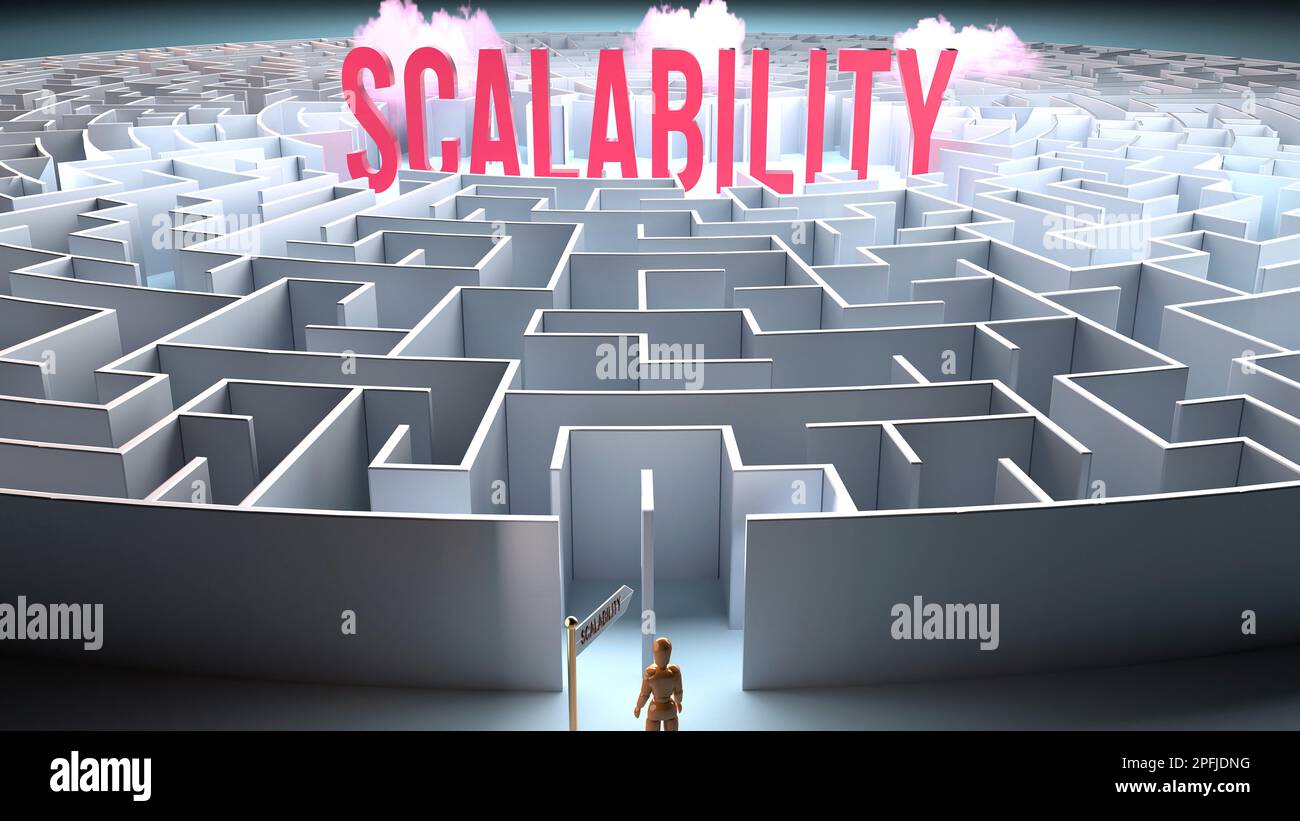 A vulnerable person in front of a big obstacle and a challenge to find ...