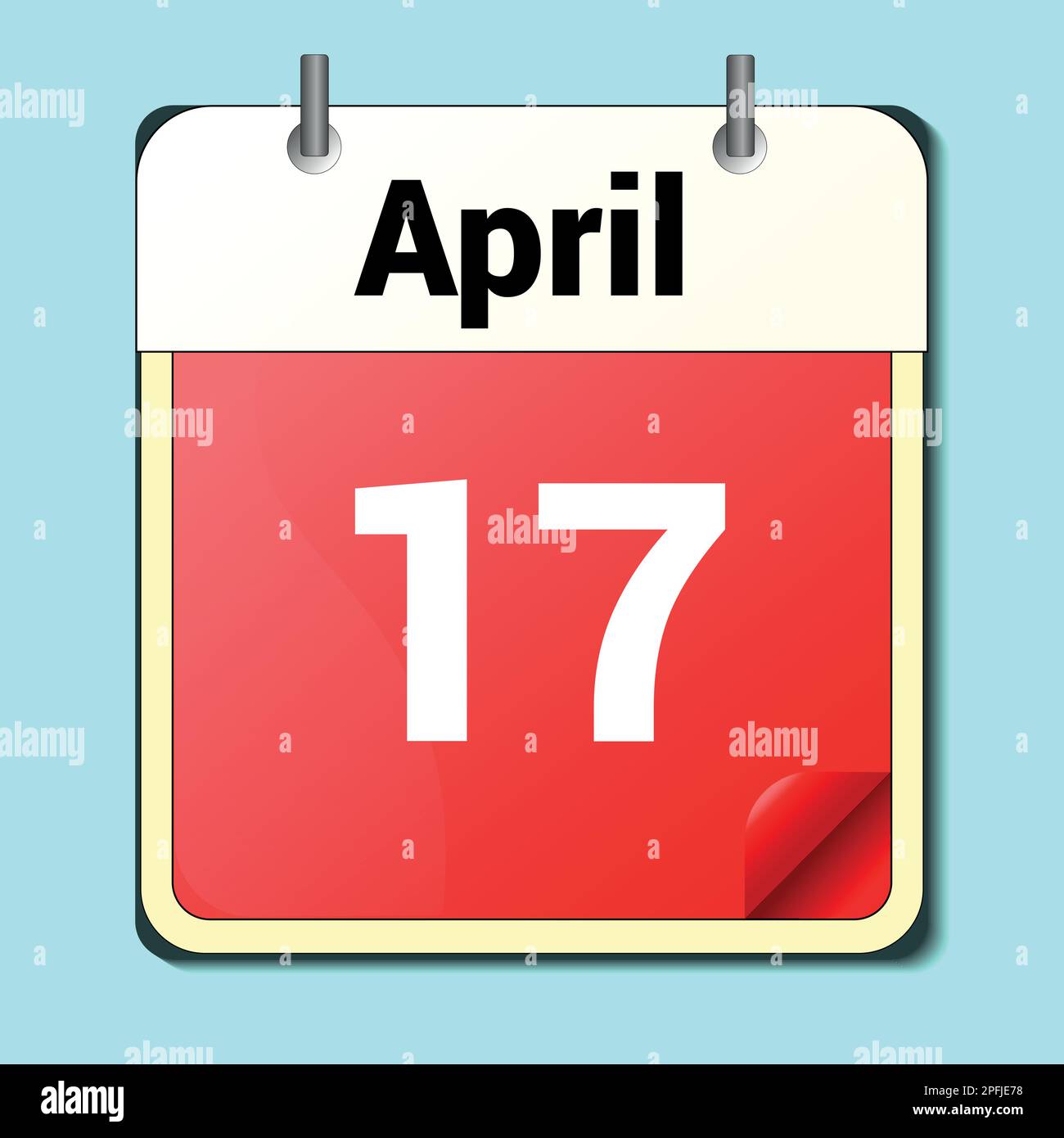 day on the calendar, vector image format, April 17 Stock Vector Image ...