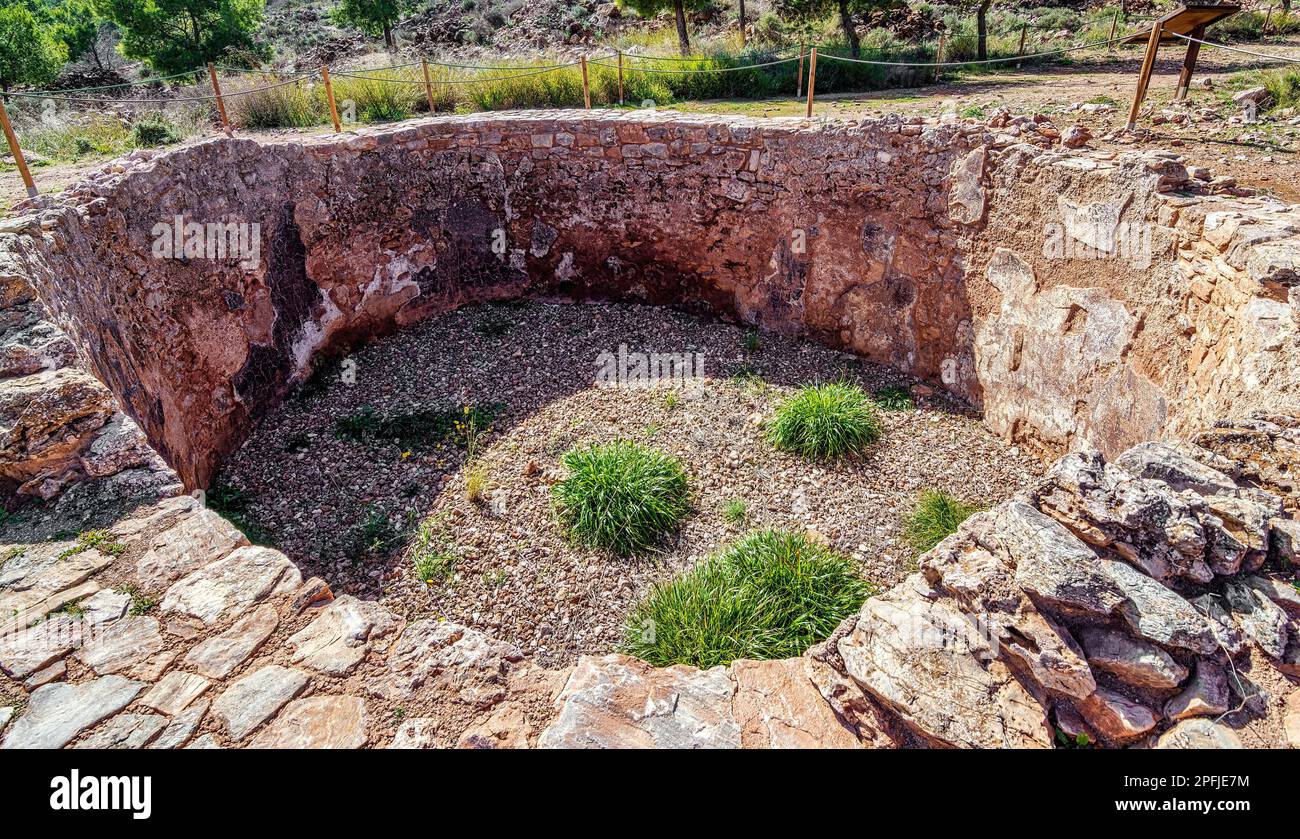 View of the historical site of Lavrion Ancient Silver Mines. Greece ...