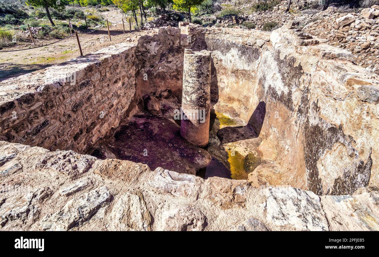 View of the historical site of Lavrion Ancient Silver Mines. Greece ...