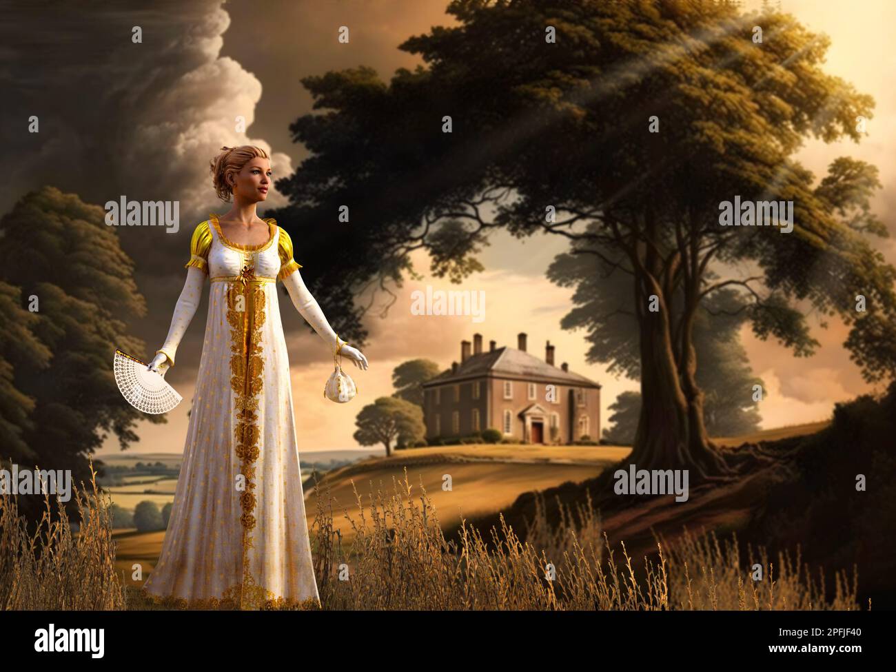 Regency era woman hi-res stock photography and images - Alamy