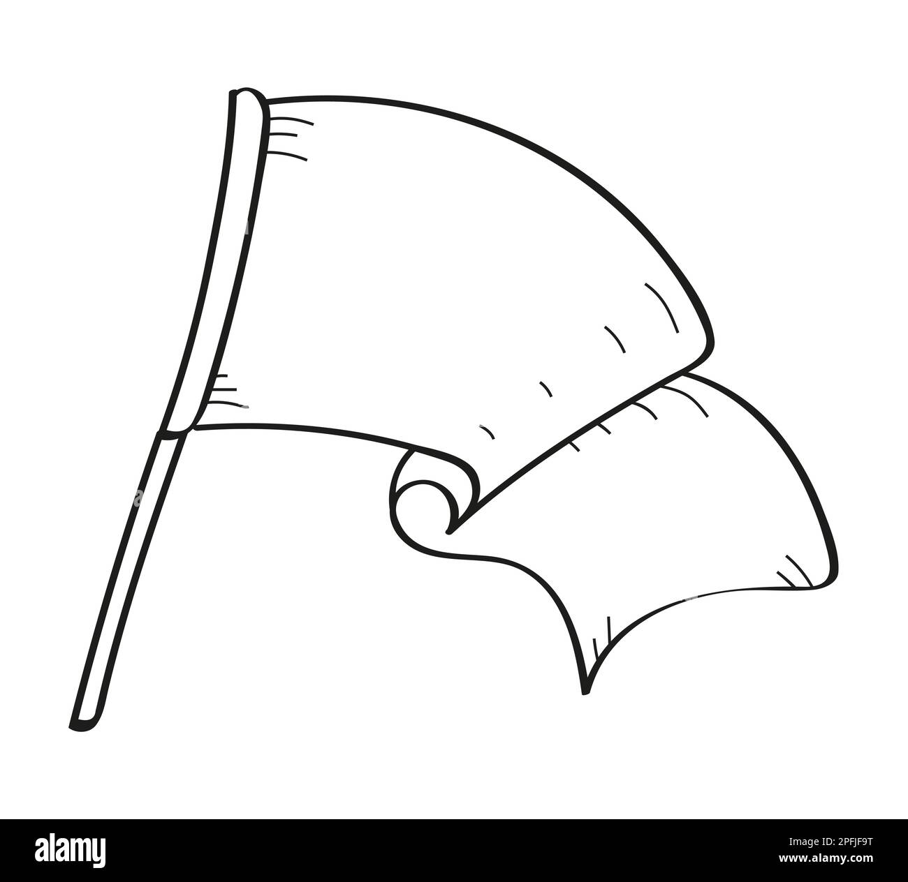 Waving Triangle Flag Drawing