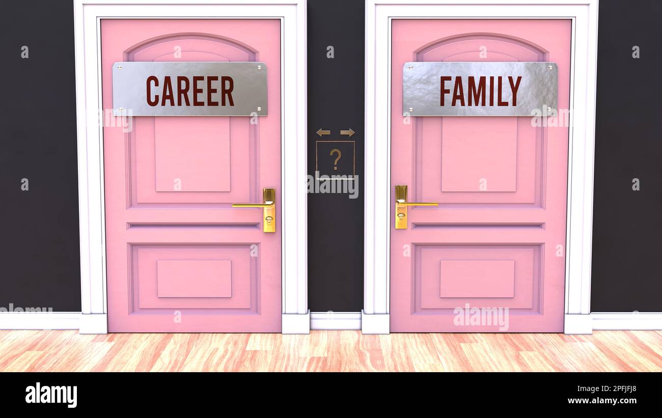 Making a choice and deciding in favor of either Career or Family. Two ...