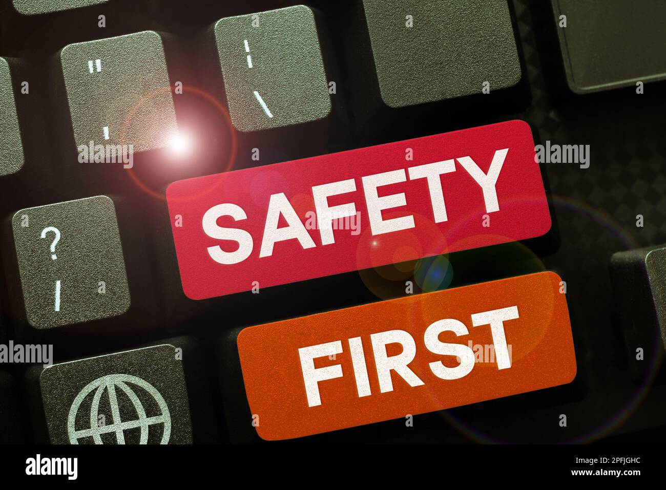 Sign displaying Safety First. Business idea Avoid any unnecessary risk ...