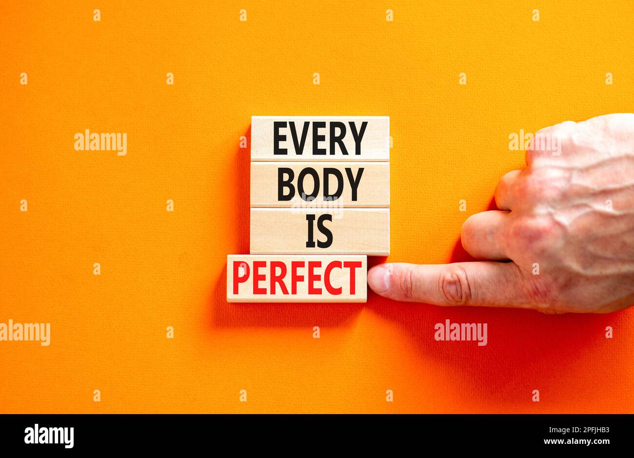 Every body is perfect symbol. Concept words Every body is perfect on ...