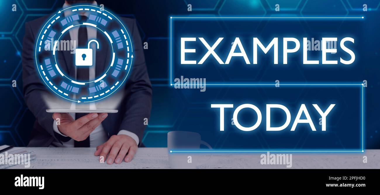 Hand writing sign Examples. Business concept photo Sample Model to ...