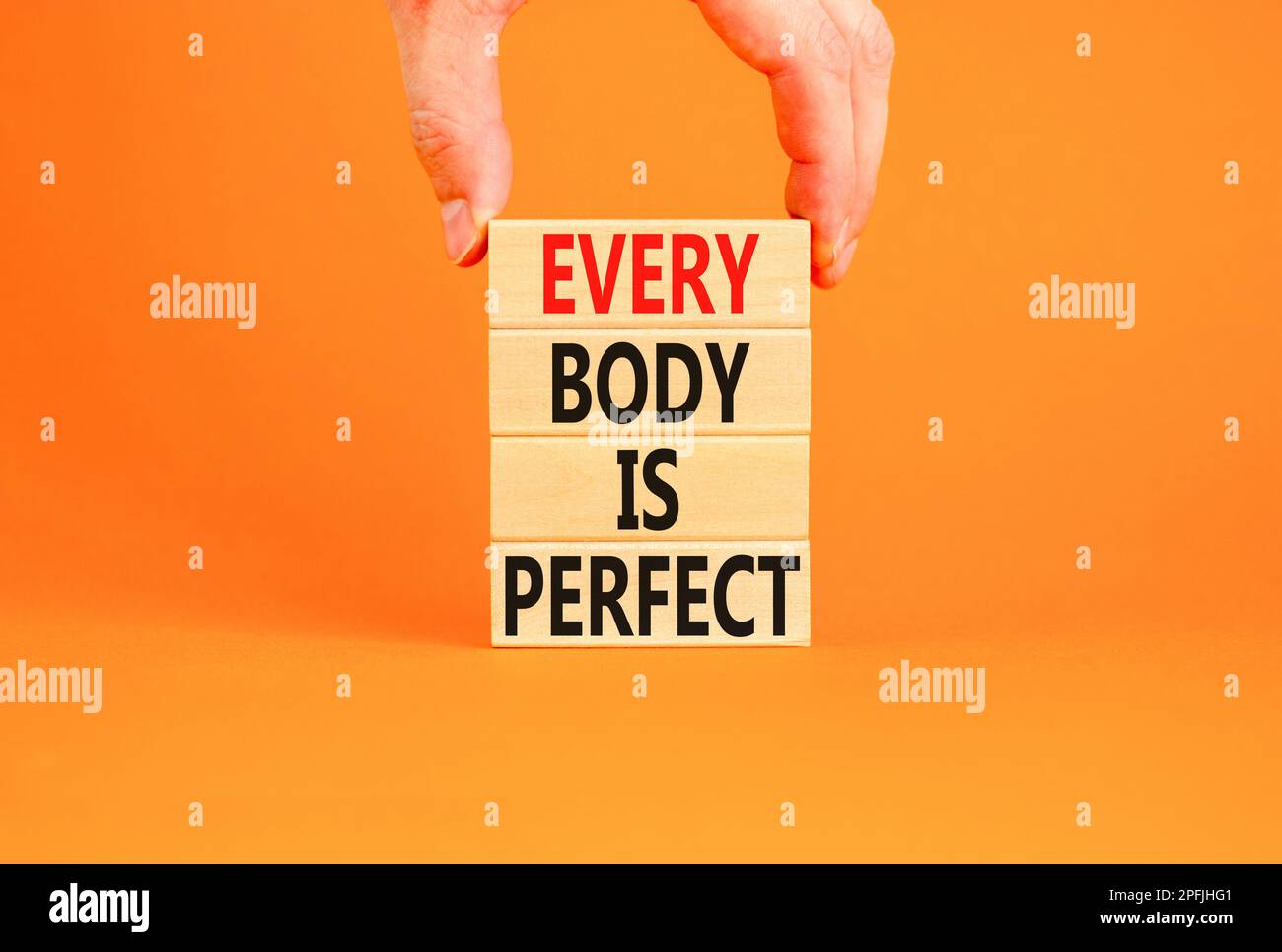 Every body is perfect symbol. Concept words Every body is perfect on ...
