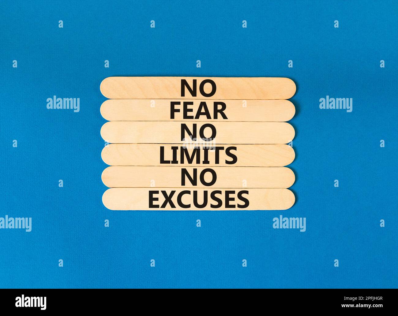 No fear limits excuses symbol. Concept words No fear no limits no ...