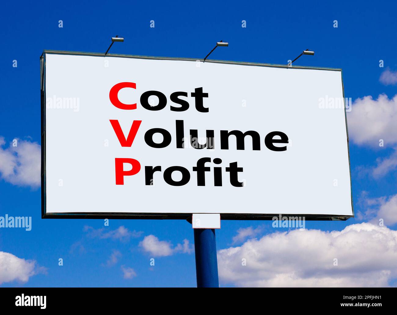 CVP cost volume profit symbol. Concept words CVP cost volume profit on ...