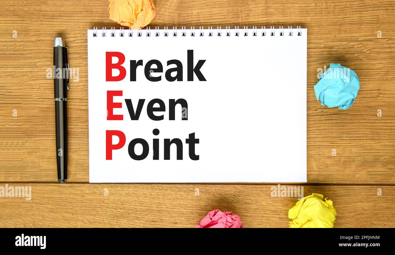 BEP break even point symbol. Concept words BEP break even point on ... BEP break even point symbol. Concept words BEP break even point on ...