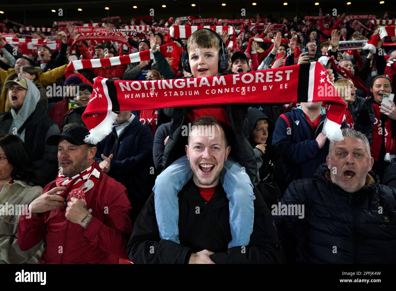 Nottingham Forest fans in the stands during the Premier League match at ...