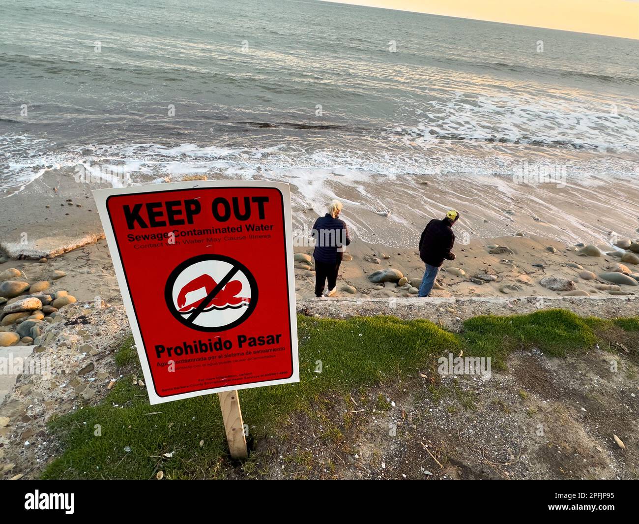 Santa Barbara, California, USA. 16th Mar, 2023. Keep out signs are ...