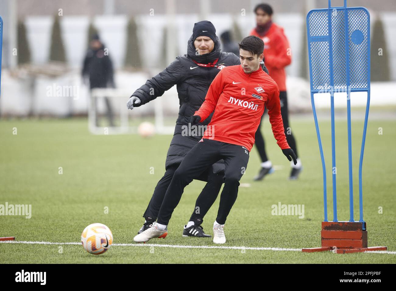 MOSCOW, RUSSIA, MARCH 16, 2023. Training of Spartak players before the ...
