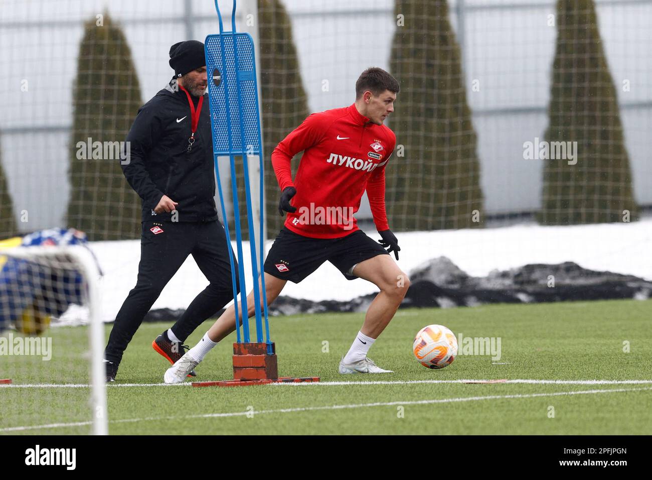 MOSCOW, RUSSIA, MARCH 16, 2023. Training of Spartak players before the ...