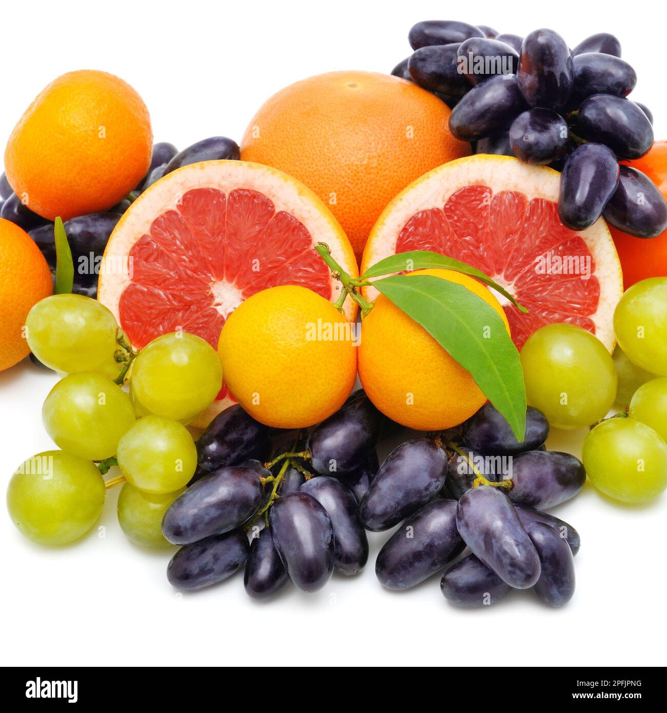 Set of fruits isolated on white background. Healthy food Stock Photo ...