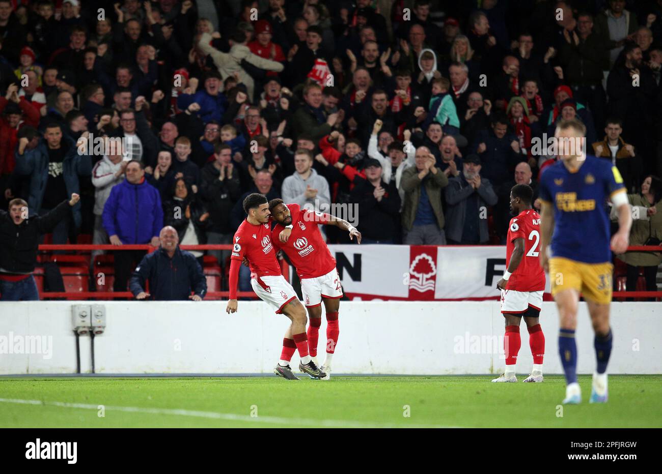 Nottingham Forest's Emmanuel Dennis celebrates scoring their side's ...