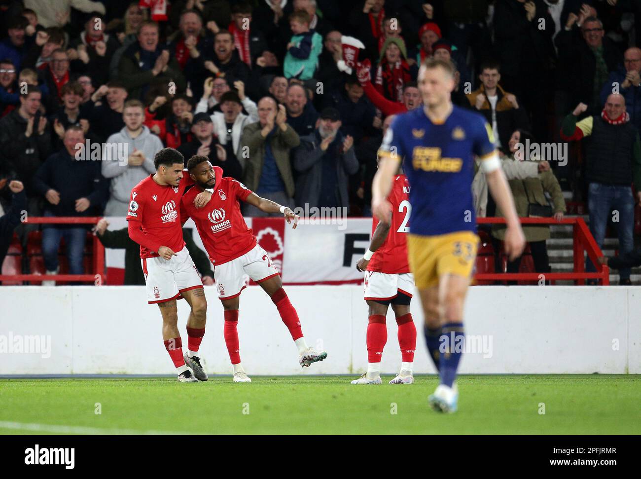 Nottingham Forest's Emmanuel Dennis celebrates scoring their side's ...