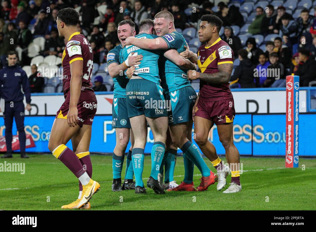 Huddersfield, UK. 17th Mar, 2023. Jake Wardle #4 of Wigan Warriors ...
